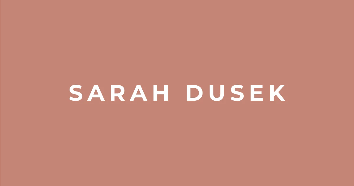 Sarah Dusek | Author, Speaker, Entrepreneur & More